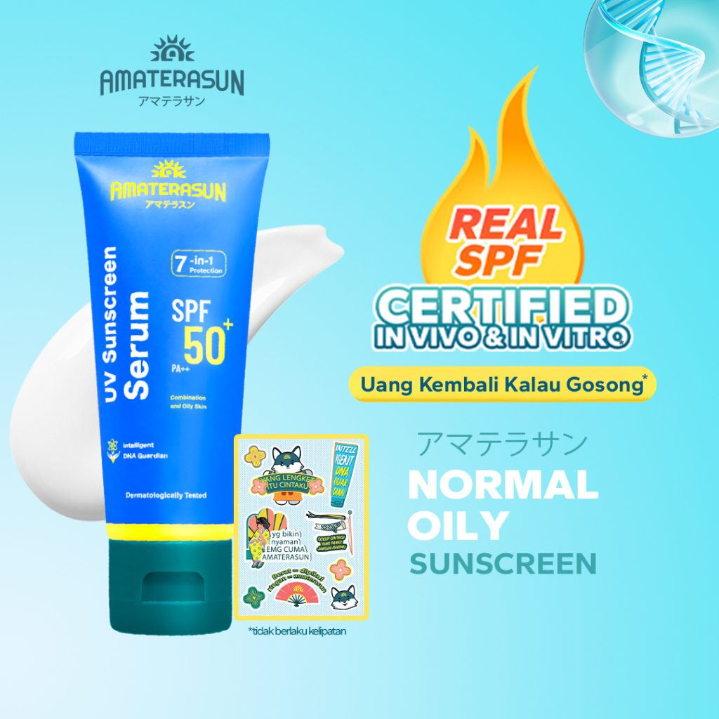 Jual AMATERASUN UV Sunscreen Serum SPF 50+ PA++. | Shopee Indonesia