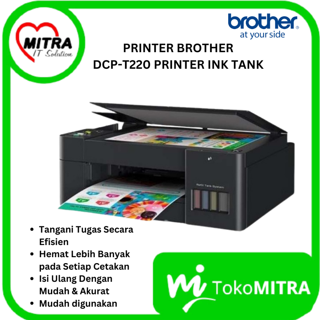 Jual PRINTER BROTHER DCP - T220 PRINTER INK TANK | Shopee Indonesia