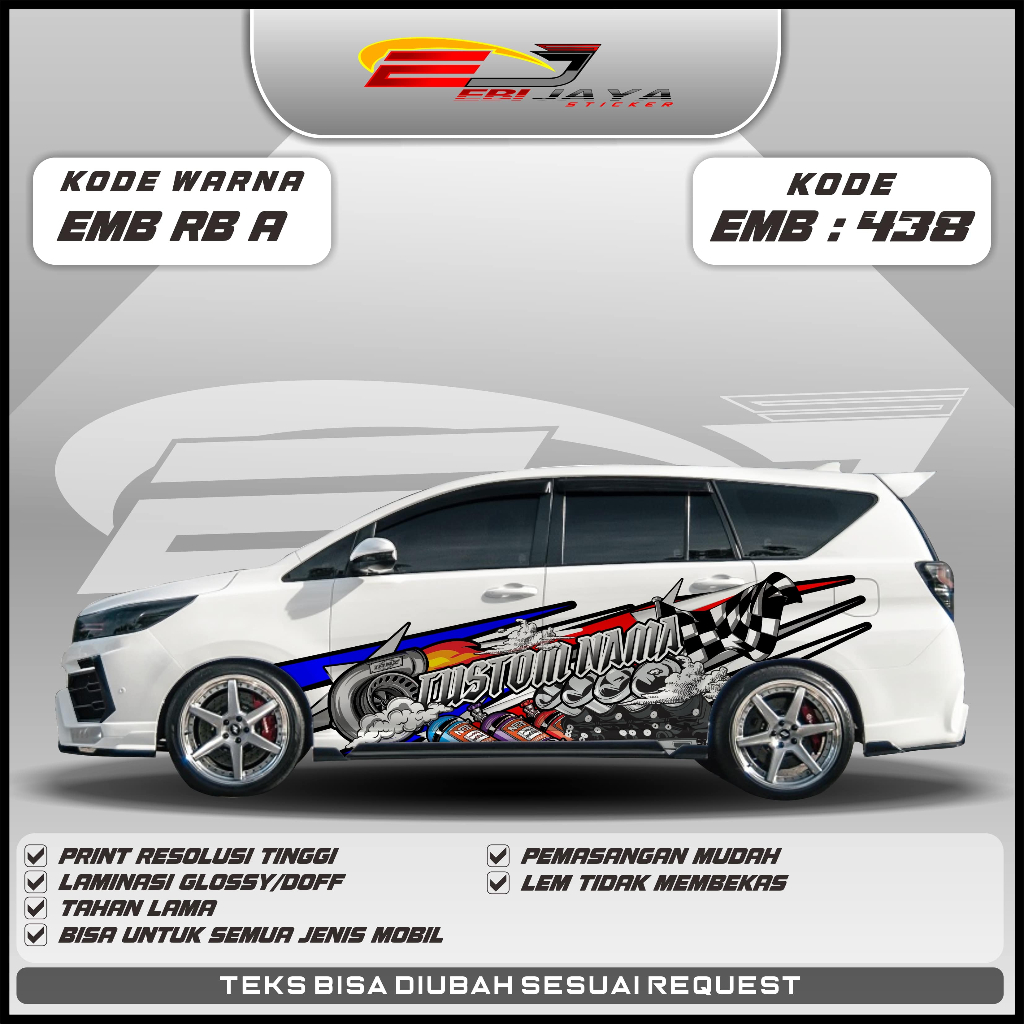 Jual STIKER DECAL MOBIL SPORT UPDATE DESAIN THAILOOK-STIKER DECAL SEMUA ...