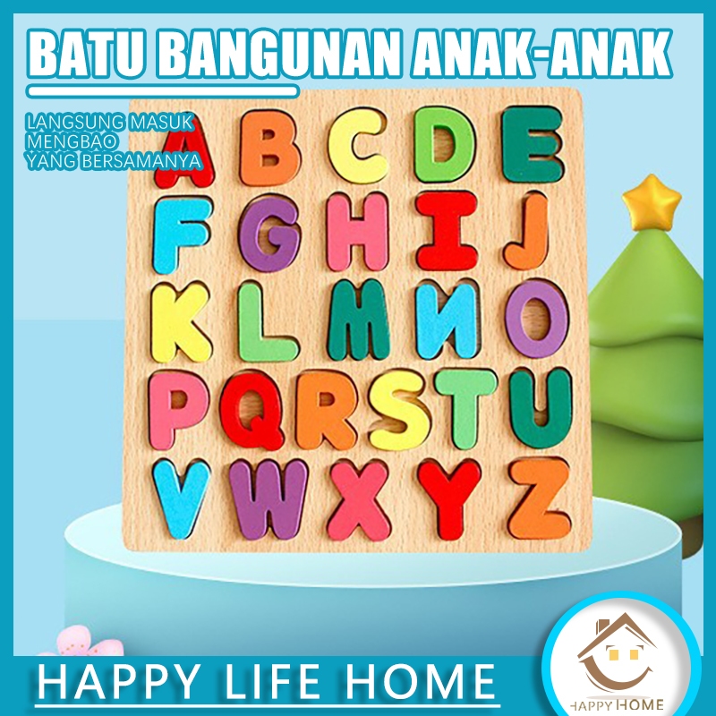 Jual Puzzle 3D Huruf ABC Angka Numbers Huruf Angka dan Bangun Datar ...