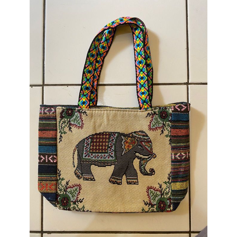Jual handbag kanvas thailand - tas thailand totebag - oleh oleh bangkok ...