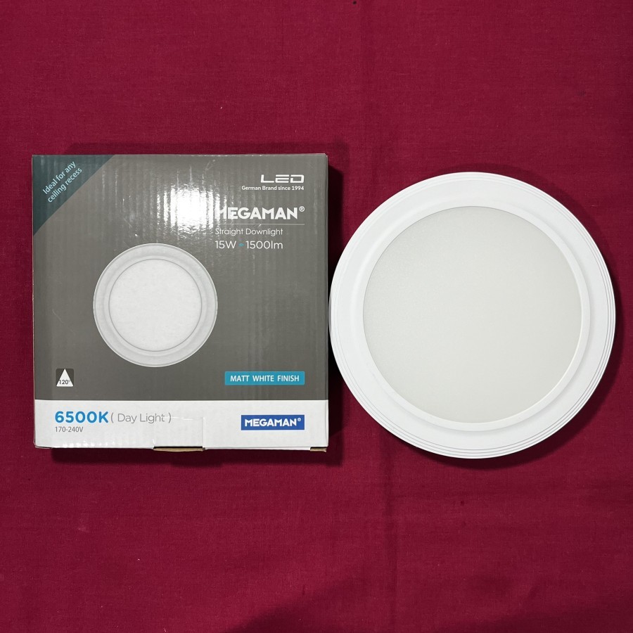 Jual Lampu DownLight Panel OB/OutBow 15W LED Bulat MEGAMAN | Shopee ...