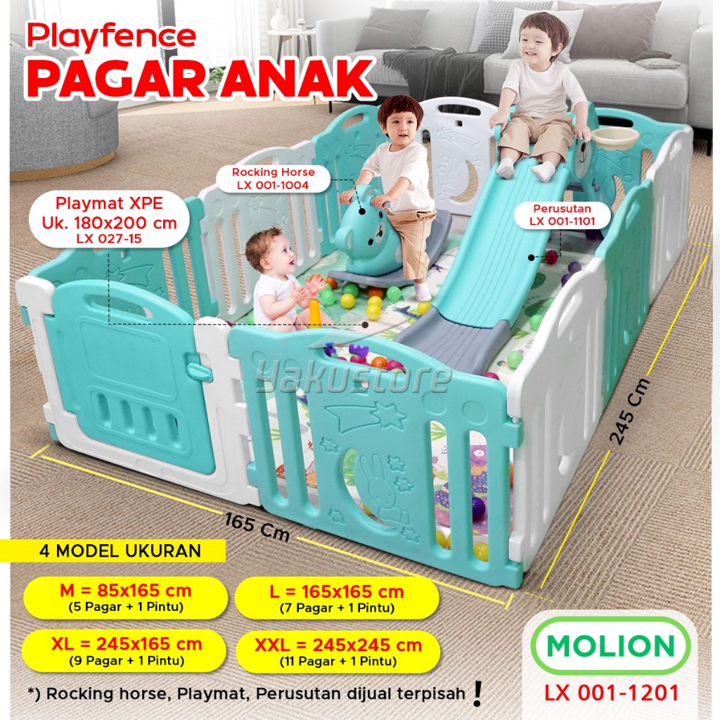 Jual MOLION Pagar Bayi Playpen Bayi Prosotan Kuda Kudaan Pagar Mainan ...