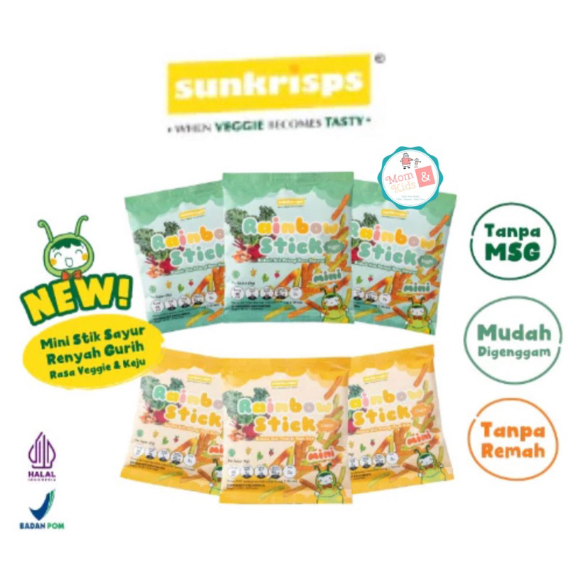 Jual Sunkrisps MINI Rainbow Stick 8g | Stik Pelangi | Snack Cemilan ...
