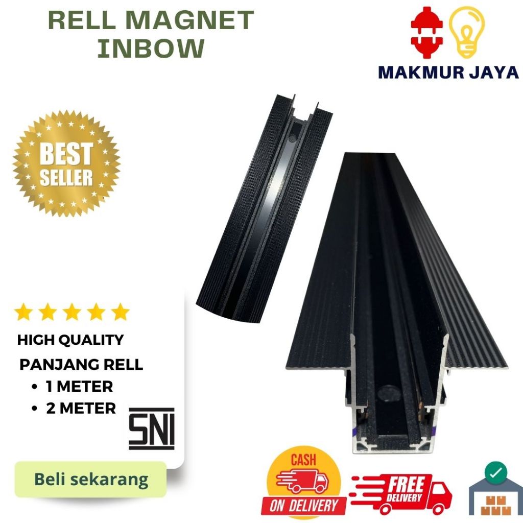 Jual RELL MAGNETIC TRACK 1 METER / RELL MAGNET INBOW OUTBOW RELL MAGNET ...