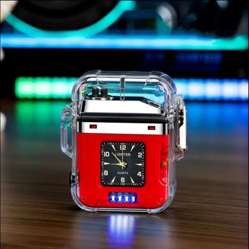 Jual Watch Plasma Electric Lighter Rechargeable USB Flashlight 2 Arc ...