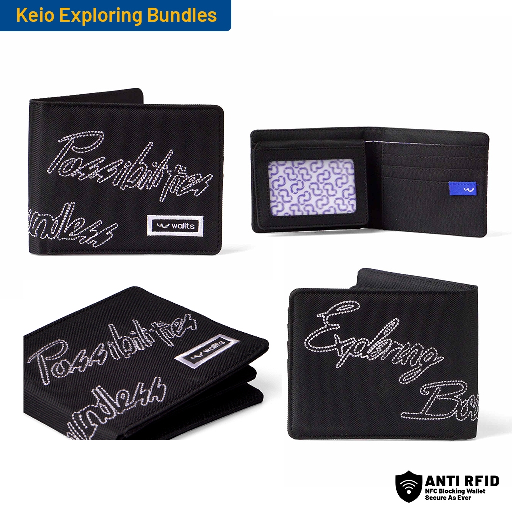 Jual Wallts Dompet Lipat Kanvas Pria Anti Air - Keio Motif | Shopee Indonesia