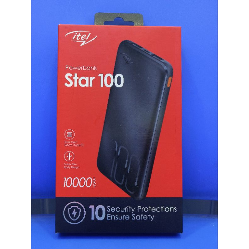 Jual Powerbank Itel Star 100 10000Mah Murah Dual Input | Shopee Indonesia