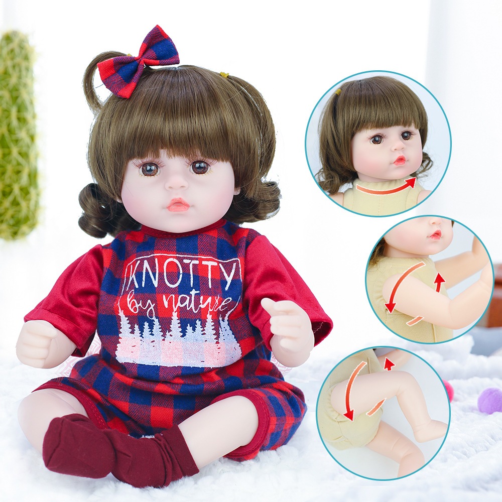 Jual 42 cm 18 Inch TERJANGKAU mainan Boneka Reborn Bayi Silikon mirip ...