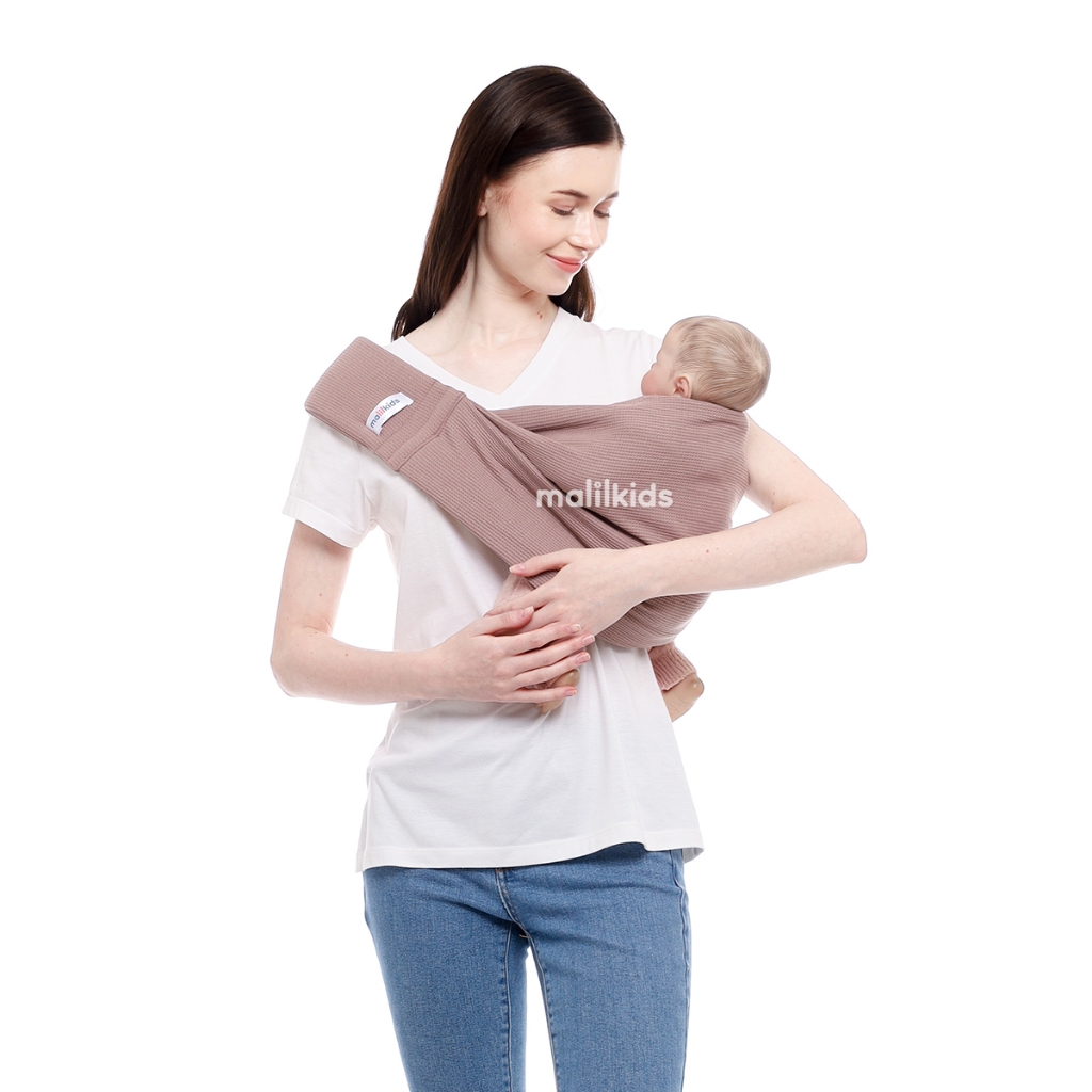 Jual Malilkids Gendongan Bayi Geos Sling Pouch Waffle Knit Double Layer ...