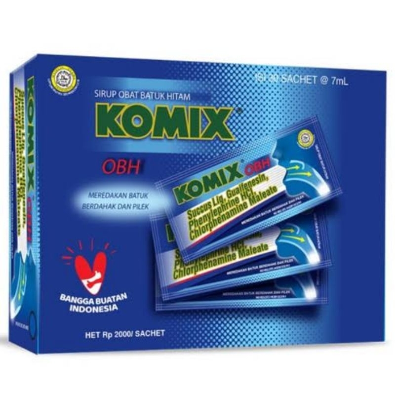 Jual Komix Sirup Obat Batuk Perbox isi 30 Saset @7ml | Shopee Indonesia