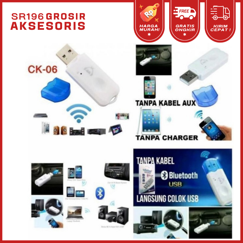 Jual BLUETOOTH RECEIVER WIRELESS CK-06 USB | Shopee Indonesia