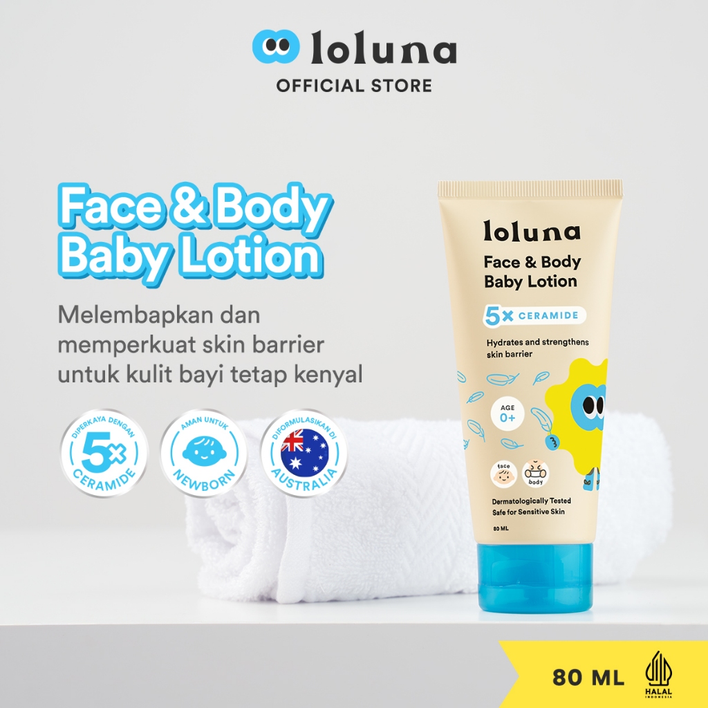 Jual Loluna Face & Body Baby Lotion- Lotion Krim Muka dan Badan Bayi ...