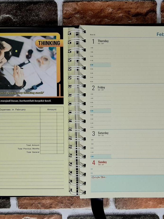 Jual Buku Agenda Kerja Buku Harian Kerja Portfolio Diary Tahun 2024 Isi ...