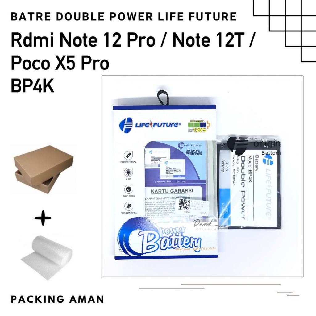 Jual BATRE LF BP4K XIAOMI REDMI NOTE 12 PRO / NOTE 12T / POCO X5 PRO ...