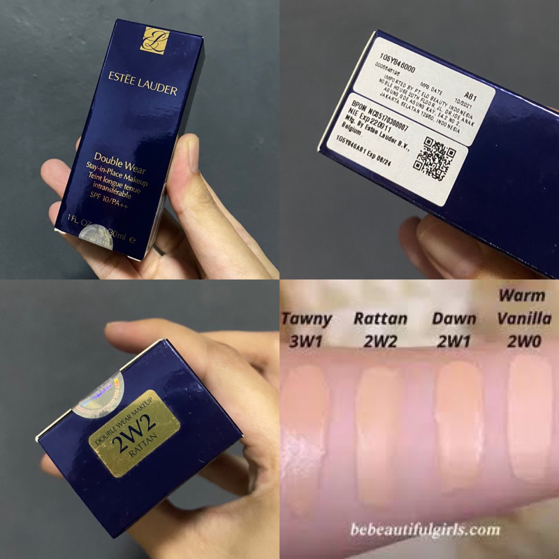 Jual NEW. ESTEE LAUDER DOUBLE WEAR FOUNDATION SPF10 SHADE 2W2 RATTAN 30ml | Shopee Indonesia