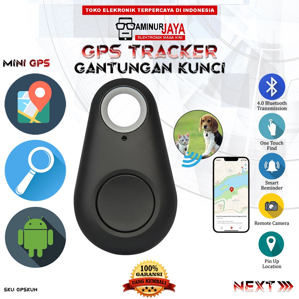 Jual GPS Tracker Mini Gantungan Kunci Smart Key Finder Locator Pelacak ...