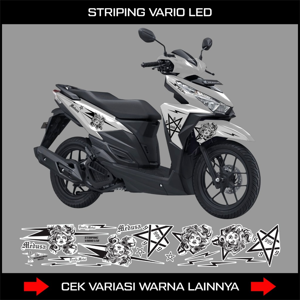 Jual stiker madusa / stiker motor vario 125 150 led old / sticker striping list variasi motor ...