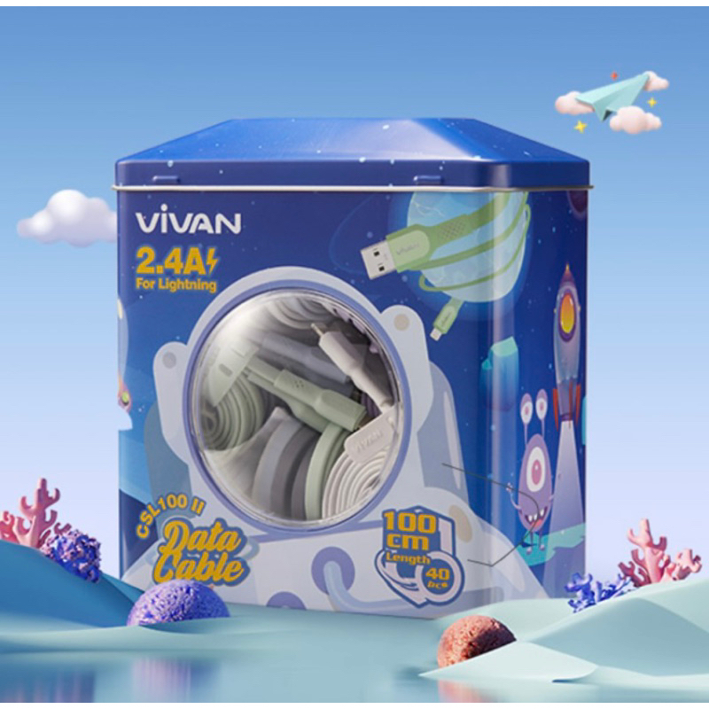 Jual Kabel Data VIVAN Android CSM100, Kabel Data Micro 100cm 2,4A Robot ...