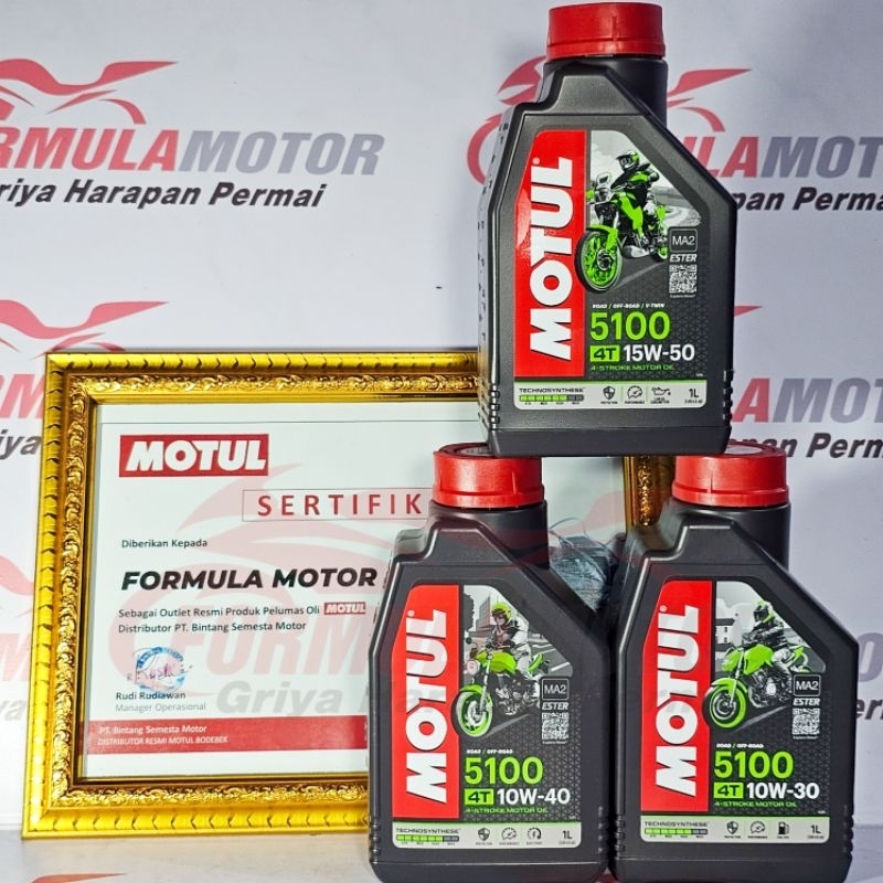 Jual Oli Motul 5100 4T All Series 1Liter (Synthetic + Ester) Oli Mesin ...