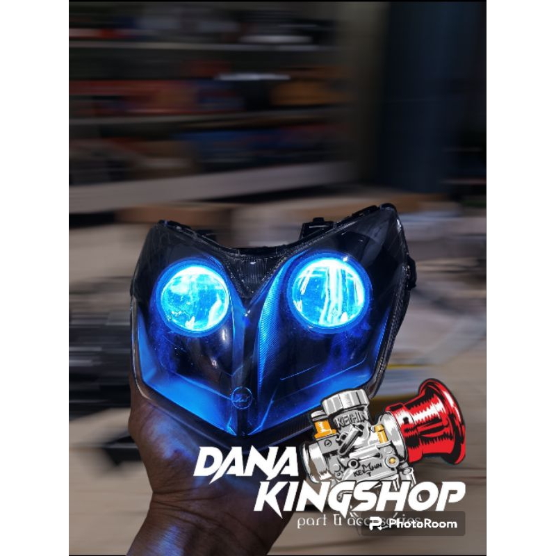 Jual LAMPU DEPAN SUPRA X 125 BATMAN MODIF BILED LASER 2 WARNA | Shopee ...
