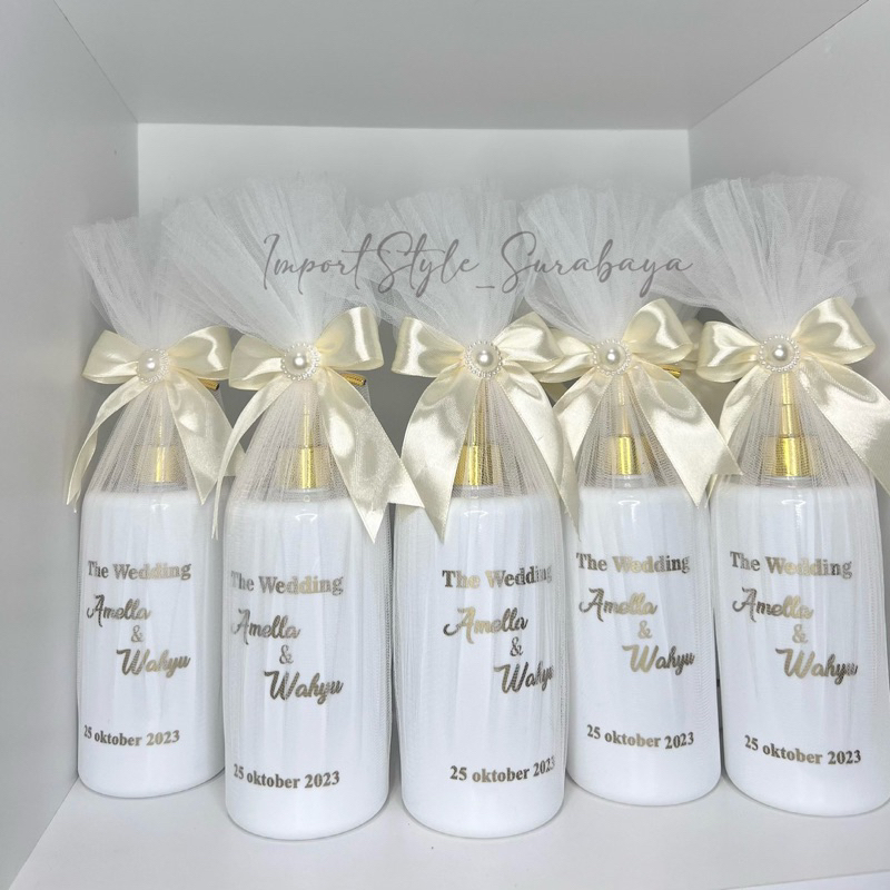 Jual souvenir pernikahan wedding BOTOL ISI ULANG TILE aesthetic ulang ...