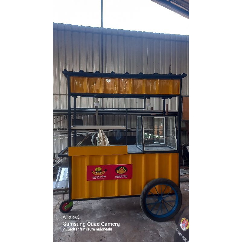 Jual gerobak besi dorong | gerobak kontainer dorong | gerobak tahu ...