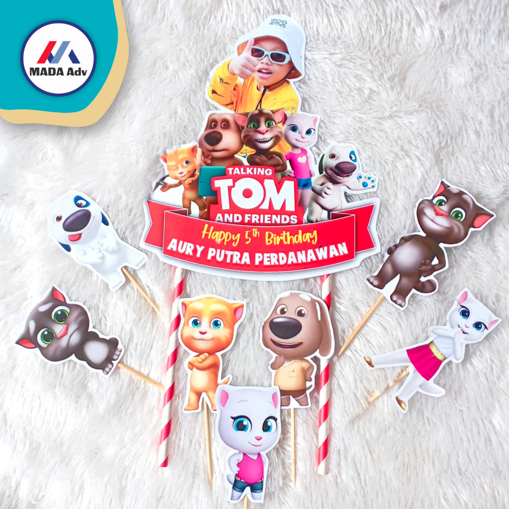 Jual Topper Cake Kue Talking Tom/ Topper Cake Kue Murah/ Topper Cake ...