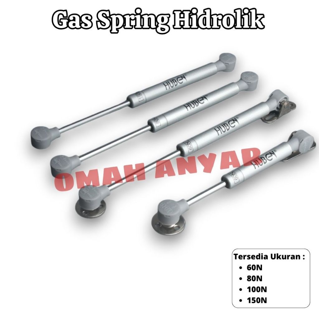 Jual Gas Spring Huben untuk Kitchen Set Berat 60N 80N 100N 150N ...