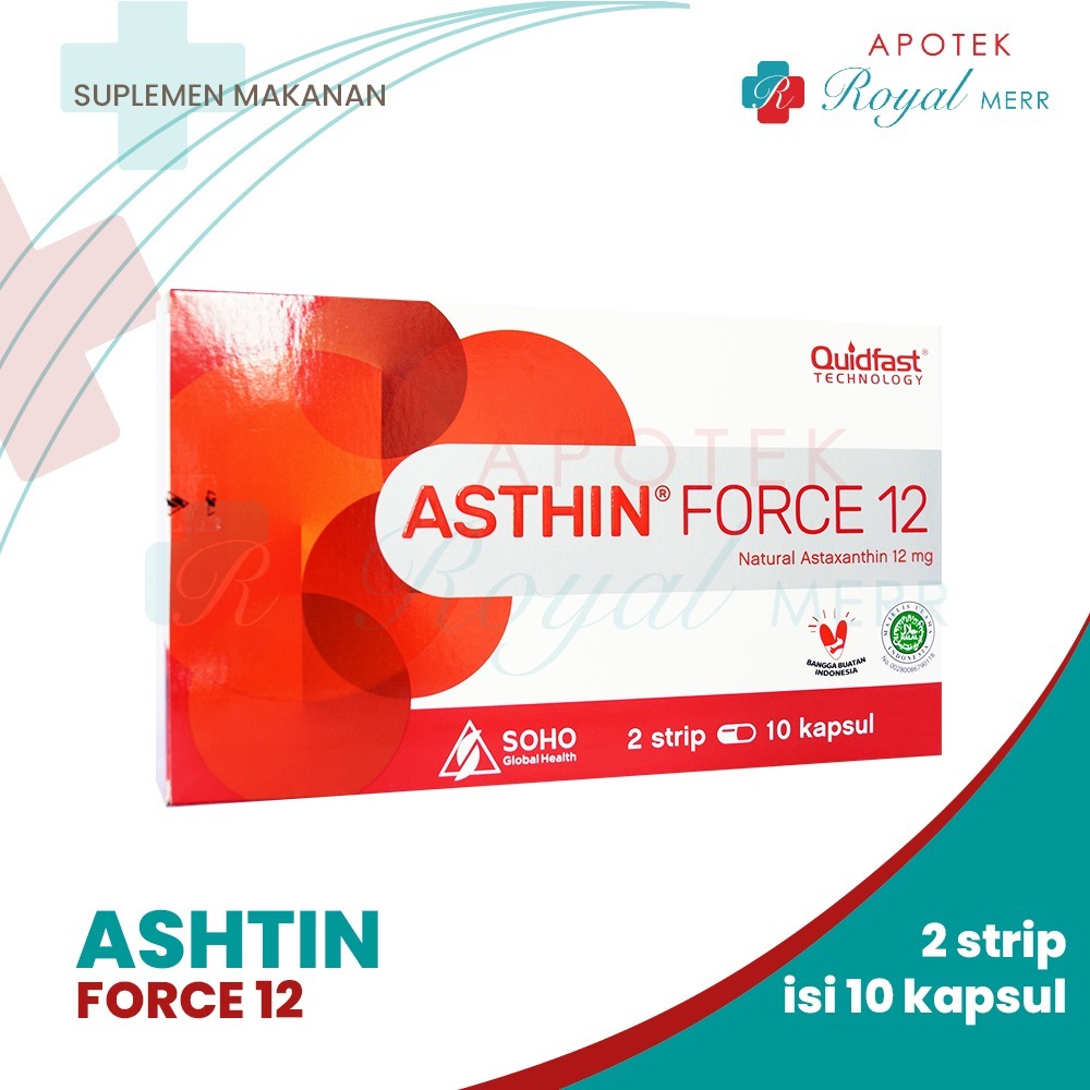 Jual ASTHIN FORCE 12 MG STRIP 10 KAPSUL Antioksidan Dan Daya Tahan ...