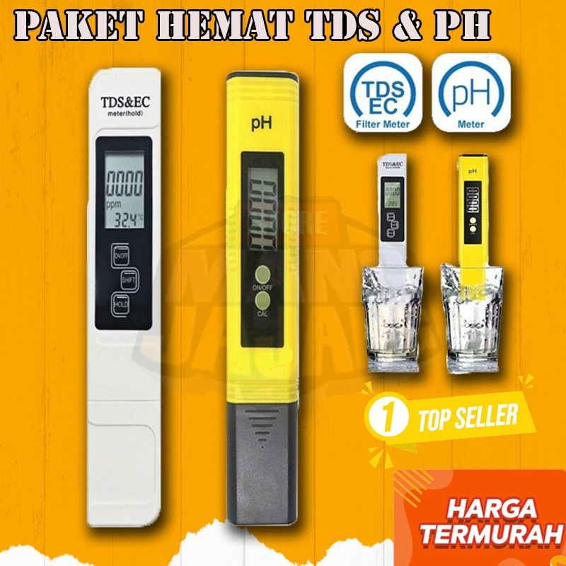 Jual Paket Alat Ukur PH Meter & TDS Tester Digital Hidroponik Akuarium ...