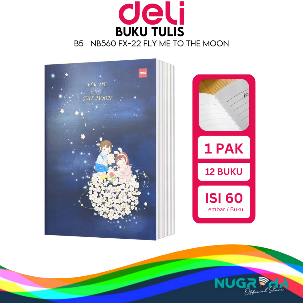 Jual DELI BUKU TULIS JAHIT SEWING B5 40 60 LEMBAR NB560 | Shopee Indonesia