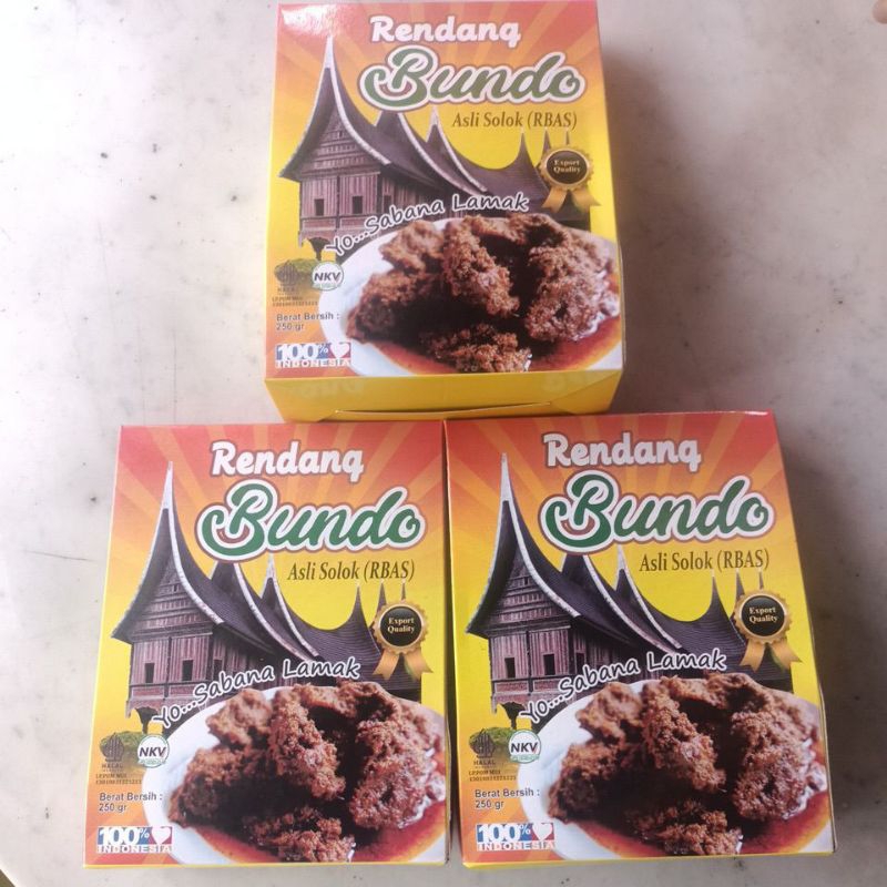 Jual Rendang Bundo Asli Solok - Randang Minang Export Quality | Shopee ...