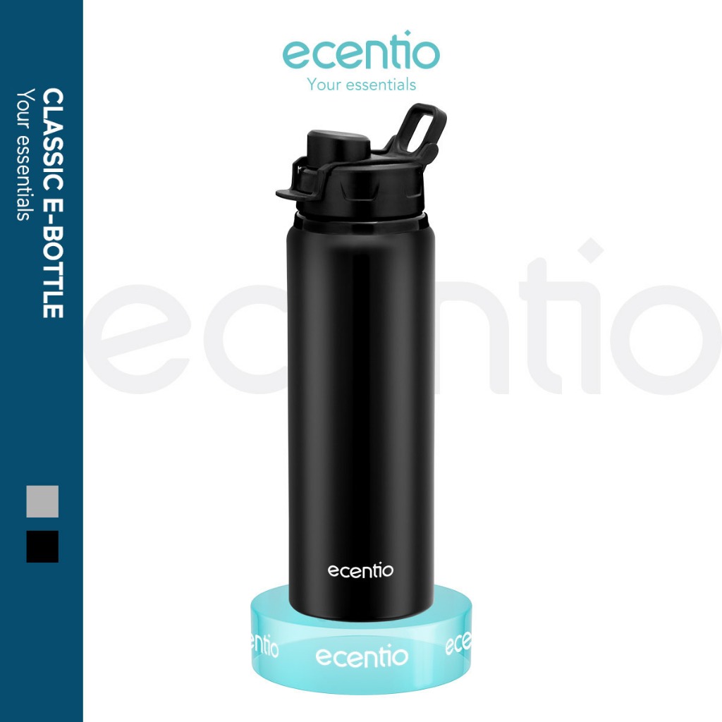 Jual ecentio tumbler minum 750ml botol aluminium botol anti tumpah air ...