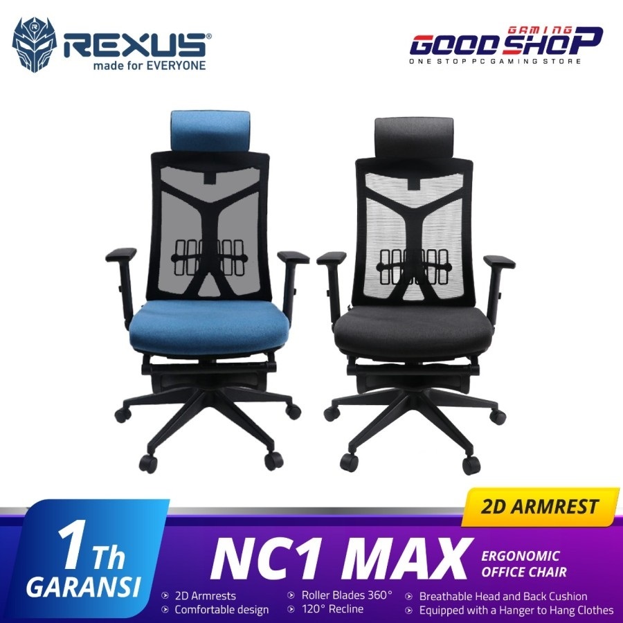 Jual Rexus NC-1 / NC1 Max Ergonomic - Office Chair | Shopee Indonesia