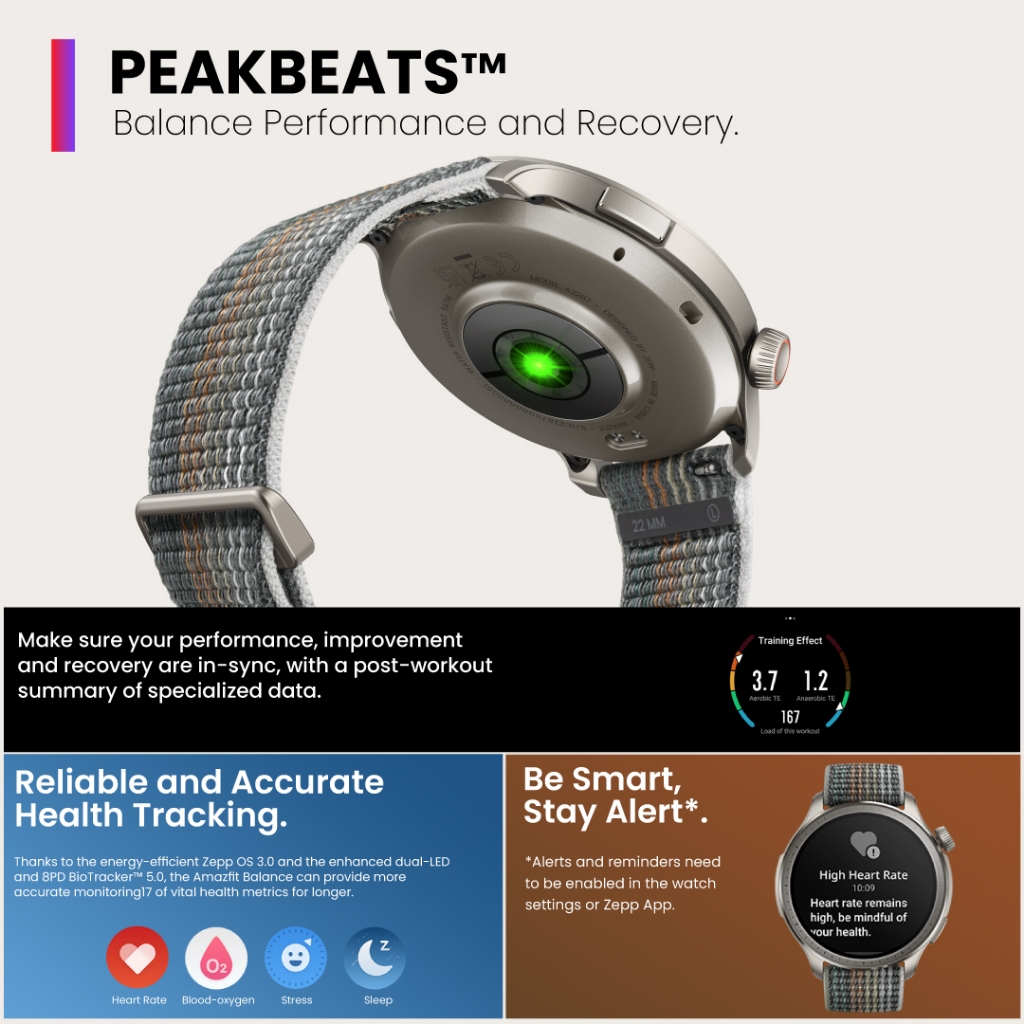 Jual Amazfit Official Balance 46mm SmartWatch Bluetooth Phone Call AI ...