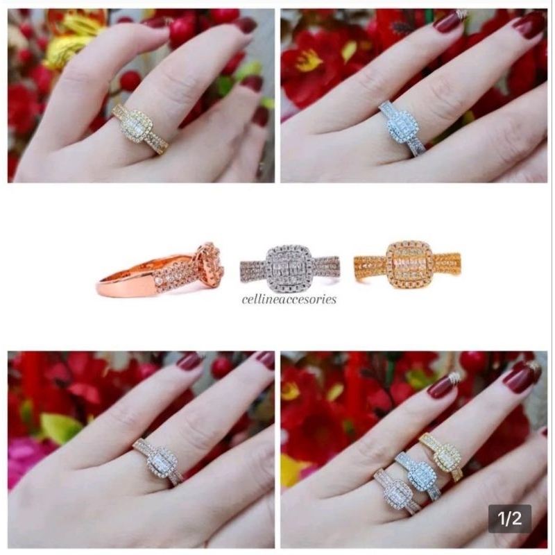 Jual Cincin Microdiamond Model Petak Kecil Mata Halus DiamondLook ...