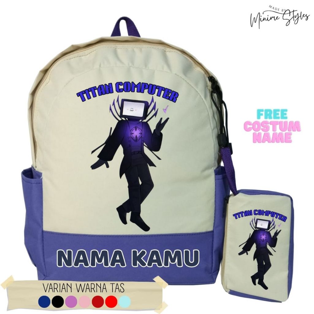 Jual RANSEL SEKOLAH MOTIF TITAN COMPUTER CUSTOM SKIBIDI | Shopee Indonesia