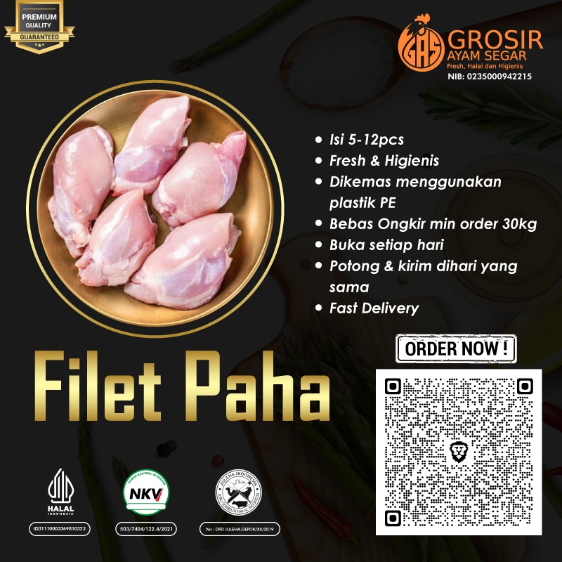 Jual Daging Ayam Paha Fillet Boneless Tanpa Kulit 1kg | Shopee Indonesia