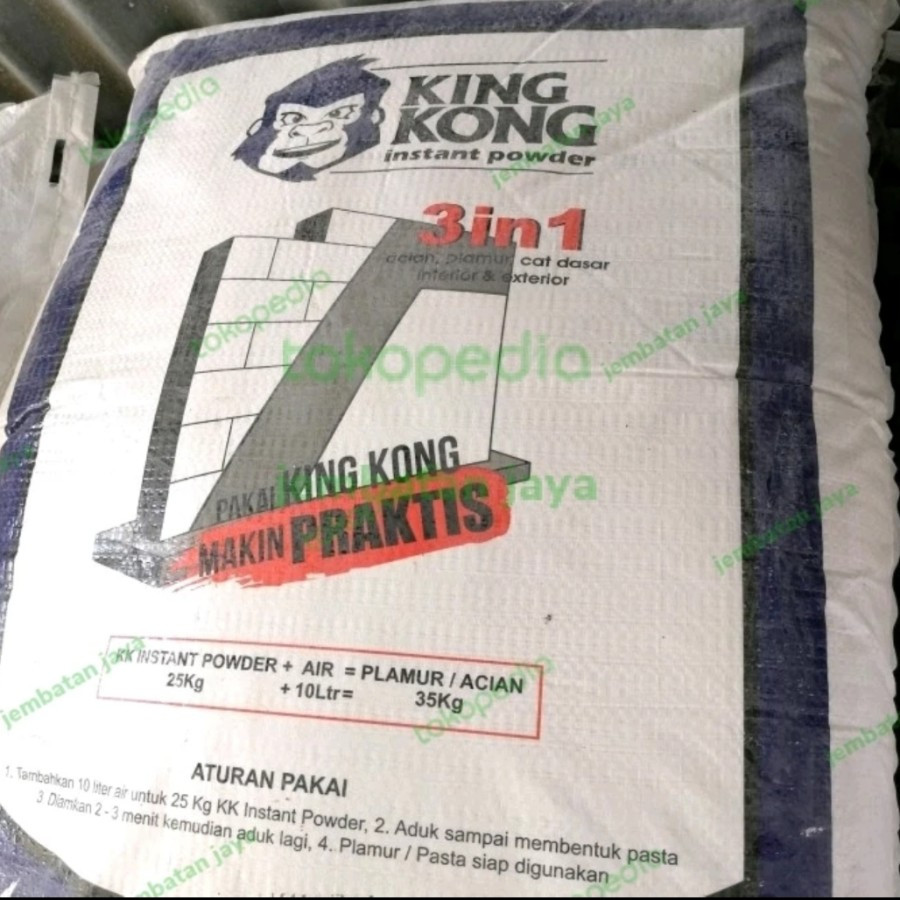 Jual Dempul Tembok Dinding Plamir Merk KingKong 25KG 25 kg King Kong | Shopee Indonesia