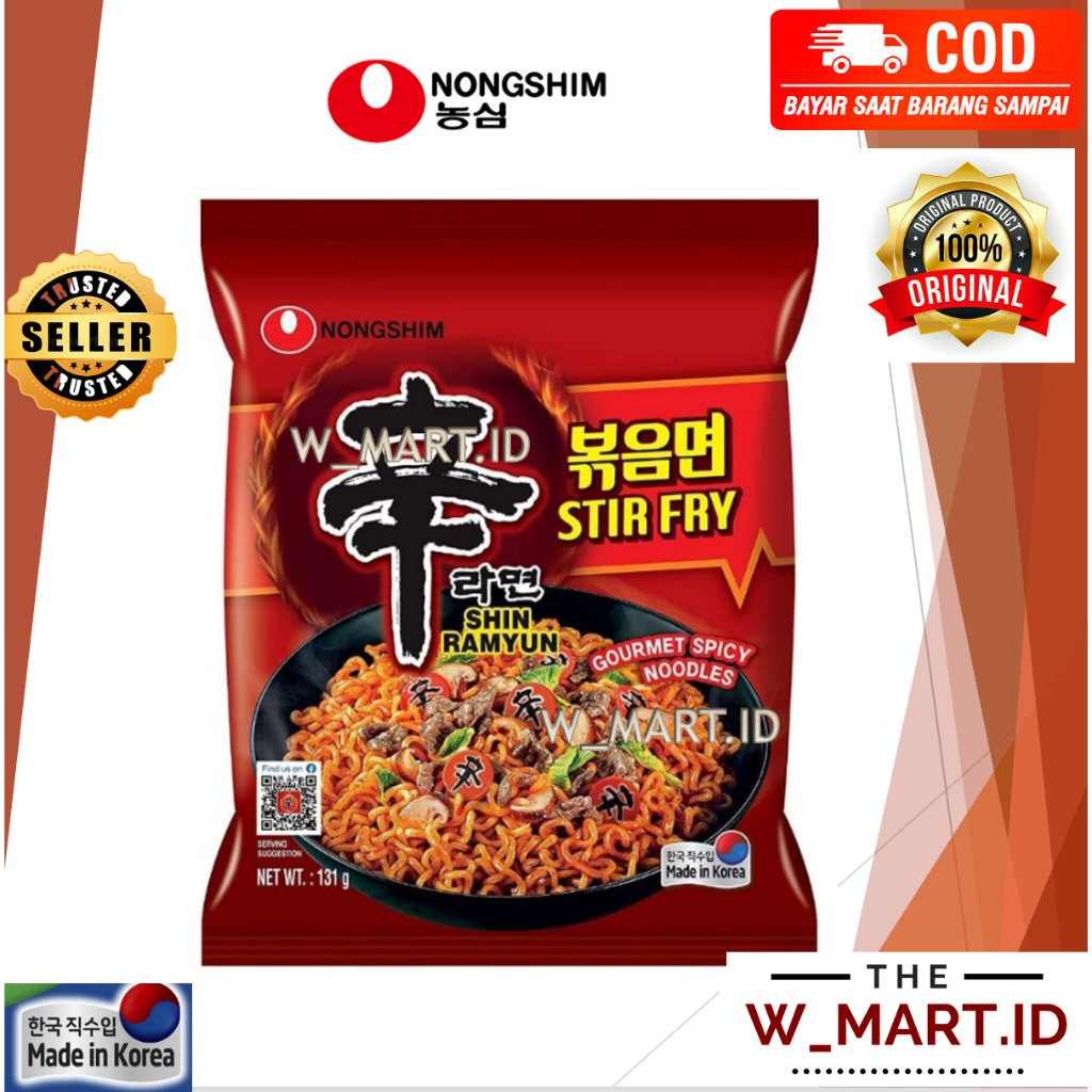 Jual NONGSHIM SHIN RAMYUN STIR FRY SPICY NOODLES RAMEN KOREA | Shopee ...