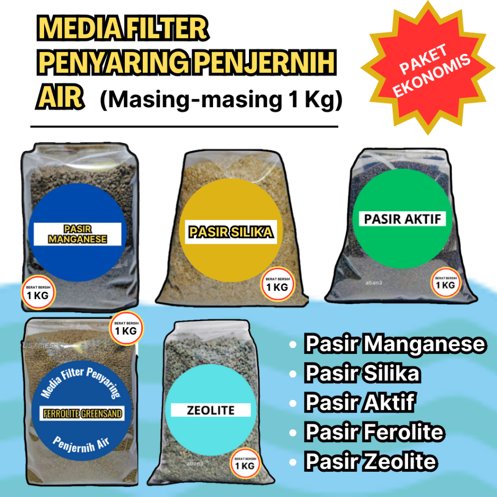 Jual Media Filter Air Kuning Penjernih Paket Ekonomis Eceran Kiloan 1kg ...