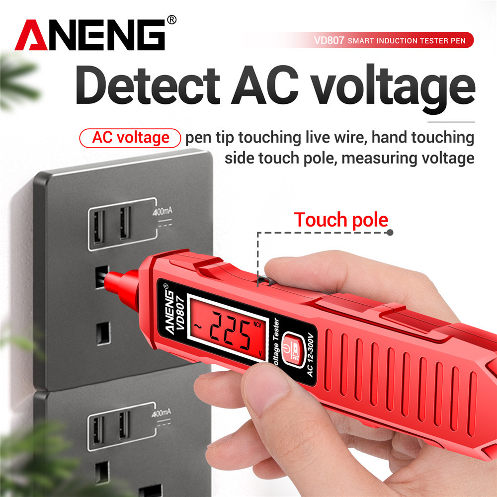 Jual ANENG Digital Multimeter Pen Tester Obeng Minus AC Voltage Hitam ...