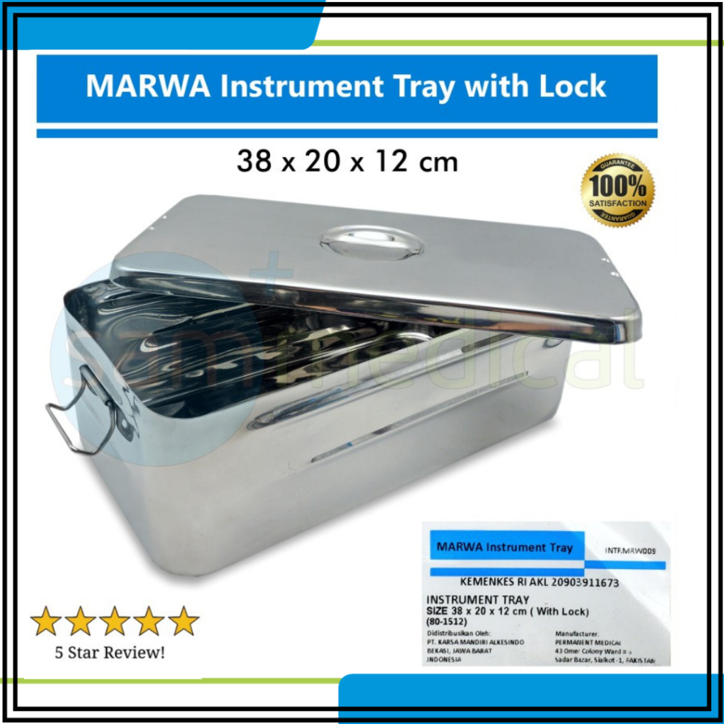 Jual MARWA Instrument Bak / Instrument Tray with lock 38x20x12cm ...