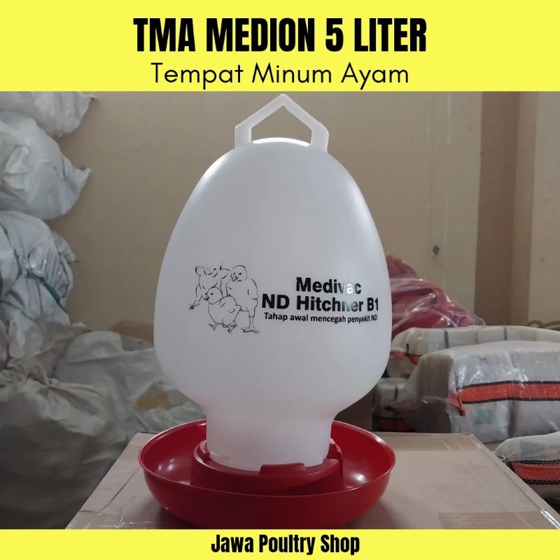 Jual TMA TEMPAT MINUM AYAM MEDION 5 LITER ORIGINAL | Shopee Indonesia