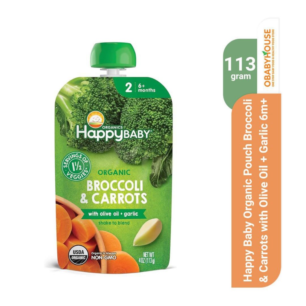 Jual Happy Baby Organic Pouch Broccoli & Carrots With Olive Oil ...