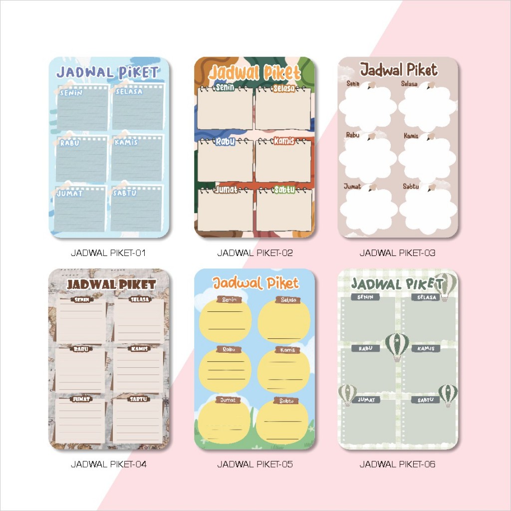 Jual jadwal Piket Kelas Wipe & Clean Free Spidol Hiasan Dinding Poster ...