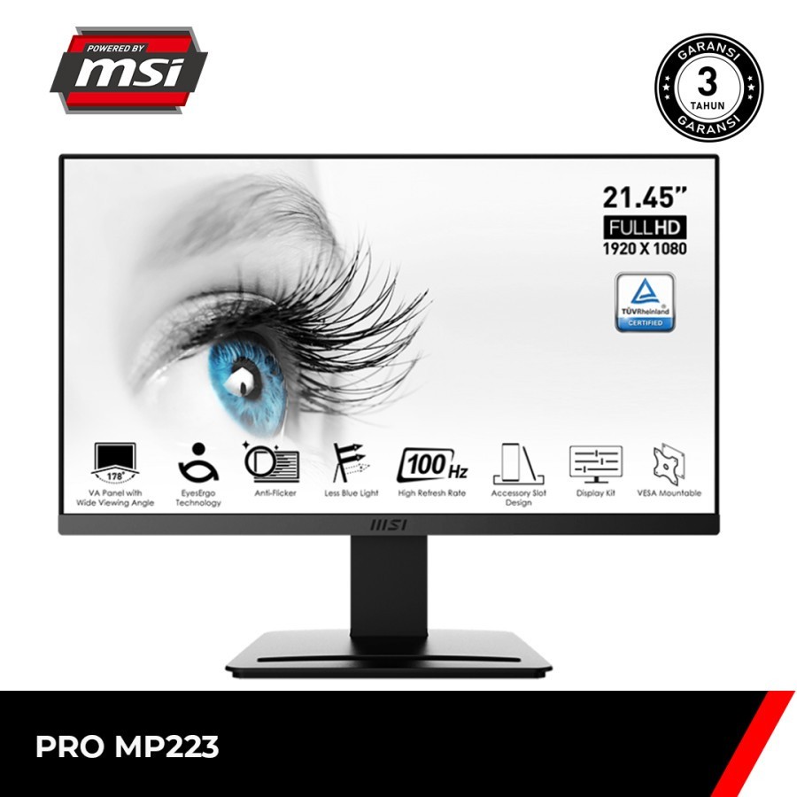 Jual Monitor MSI PRO MP223-E2 | Professional Business Monitor 21.45 ...