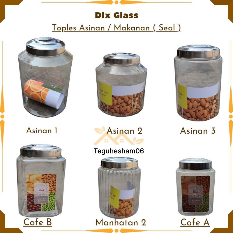 Jual DLX Glass Toples Kaca Toples Asinan 1 2 3 ( 80 10 15 Liter ...