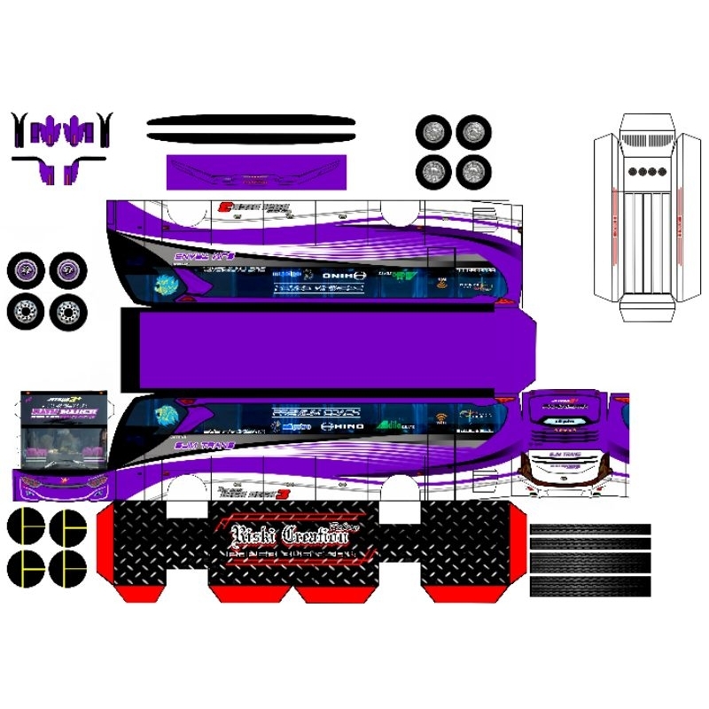 Jual LEMBARAN PAPERCRAFT BUS RATU MAHER PANJANG 30 CM | Shopee Indonesia
